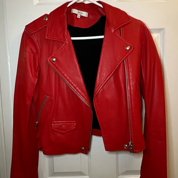 IRO | Jackets & Coats | Lamb Leather Red Iro Jacket | Poshmark